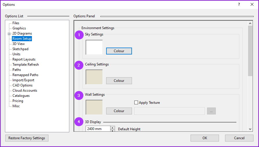 How to change the default 3D room settings – Virtual Worlds